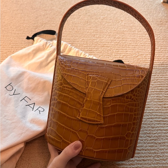 BY FAR | Bags | Byfar Nick Croceffect Leather Shoulder Bag | Poshmark